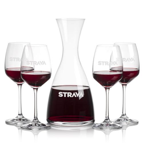 Barham Carafe & Oldham Wine BWC912-4OH | Etched Barware