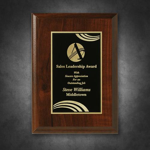 Econo Cherry Plaqueith Lasered Plate 77300P | Crystal D Awards