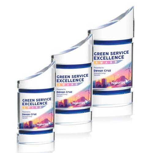 Gemma Full Color Obelisk Crystal Award OPV1351