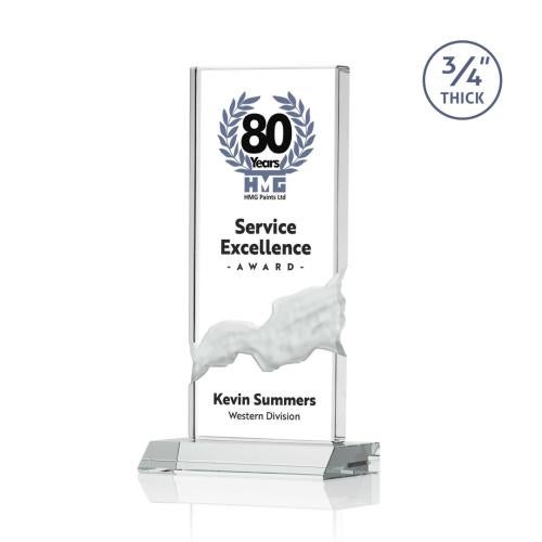 Poole Full Color Clear Rectangle Crystal Award AWV3231 | FineAwards